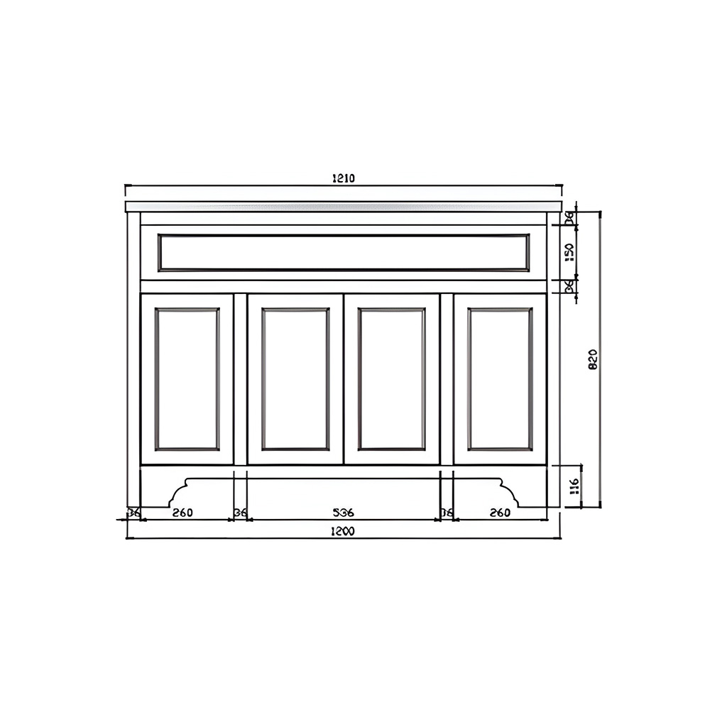Scudo Harrogate Dutchy 1200mm Spa Grey Vanity Unit
