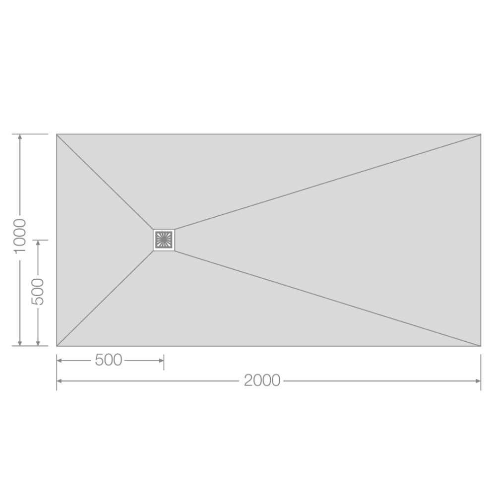 Jackoboard Aqua 2000 x 1000mm Tileable Wetroom Shower Tray, Offset ...
