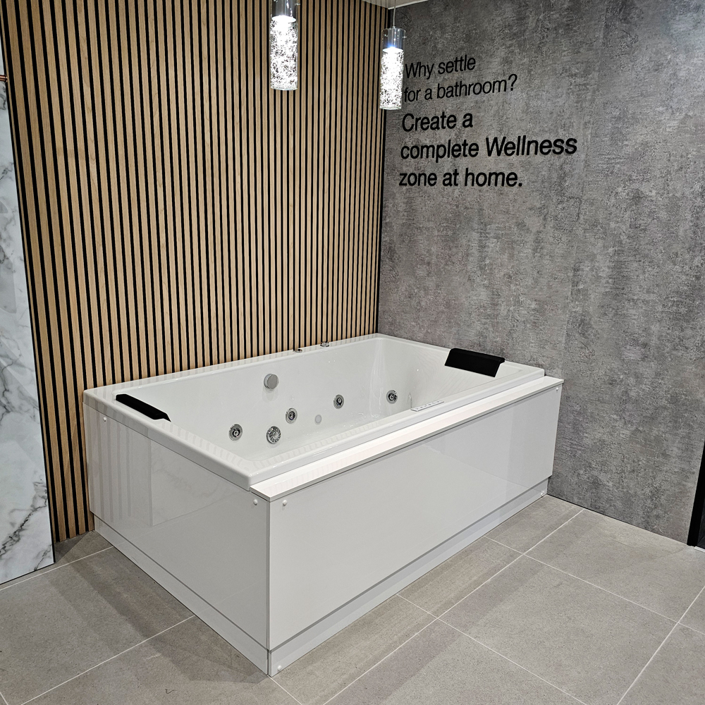 Jaquar Kubix Prime 1800 x 1100mm Whirlpool & Air Combi Bath, JWP-WHT ...