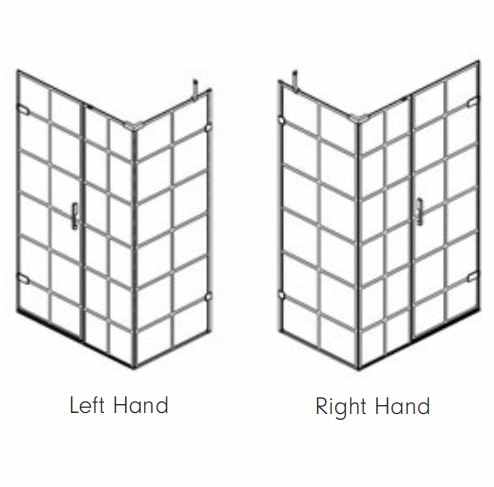 Roman Liberty Black Grid Hinged Shower Enclosure & In-Line Panel - 1400 ...