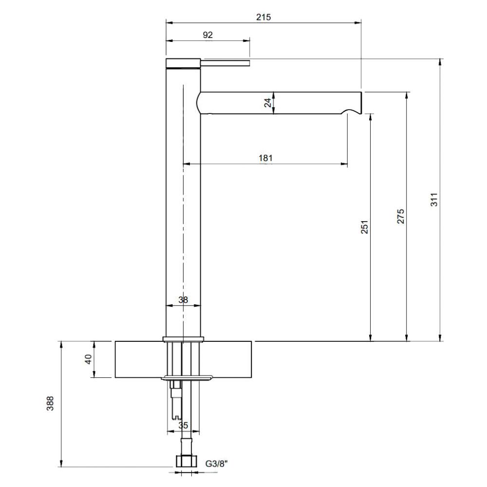 Villeroy & Boch Loop & Friends Tall Single Lever Basin Mixer Chrome ...