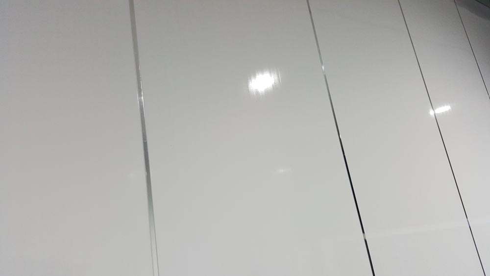 4 Metre Long Ceiling Panels, White & Chrome Flat Panel, PVC Cladding 4m ...
