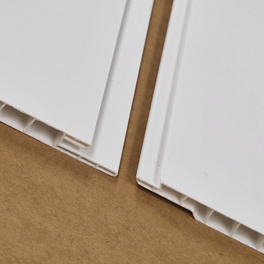 White Gloss - PVC Plastic Wall & Ceiling Cladding - 2.6m Long - Neptune 250mm Wide - Pack of 4