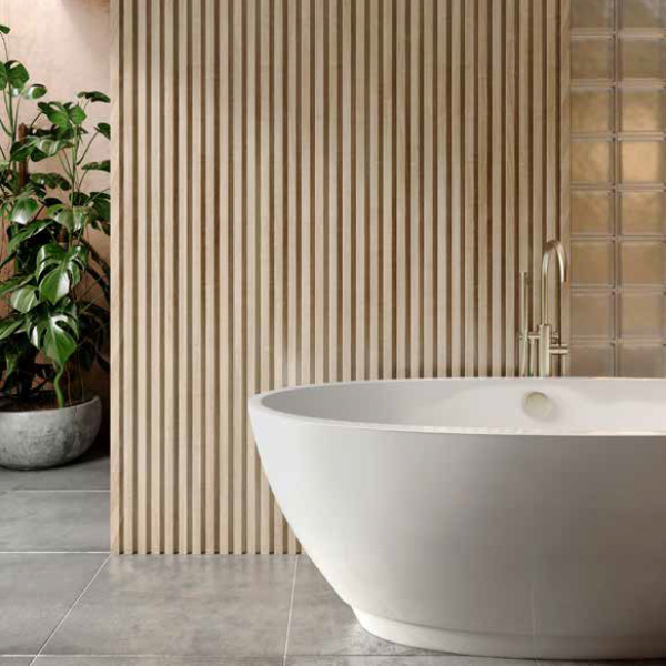 Oak Waterproof Slatwall Panel