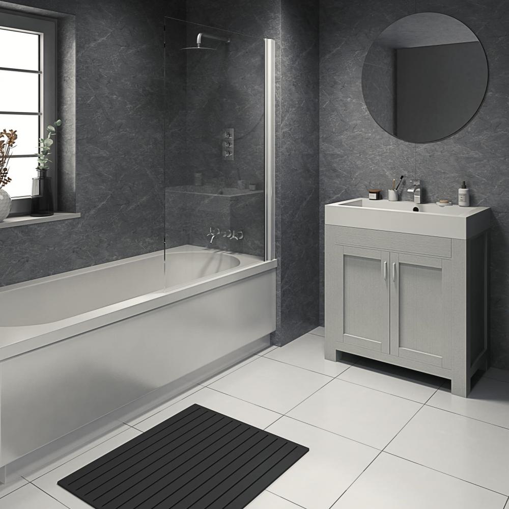 Perform Panel Black Bonito Bathroom Wall Panels By NU Style