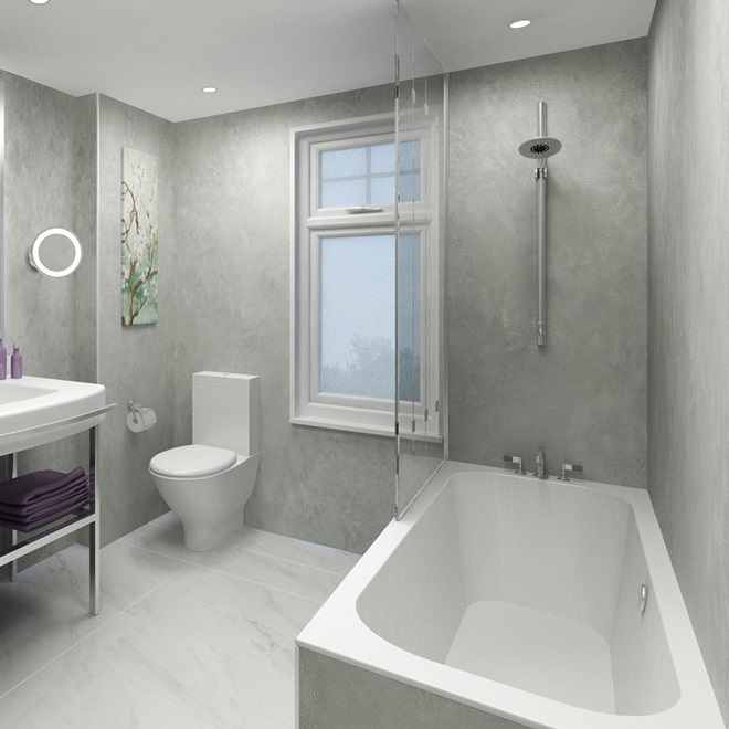 Perform Panel Cloudy Marble Bathroom Wall Panels By NU Style
