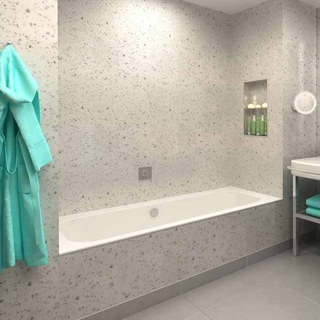 Perform Panel Snowflake Sparkle Bathroom Wall Panels By Nu Style