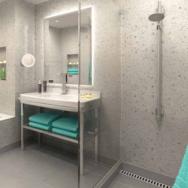 Perform Panel Snowflake Sparkle Bathroom Wall Panels By Nu Style