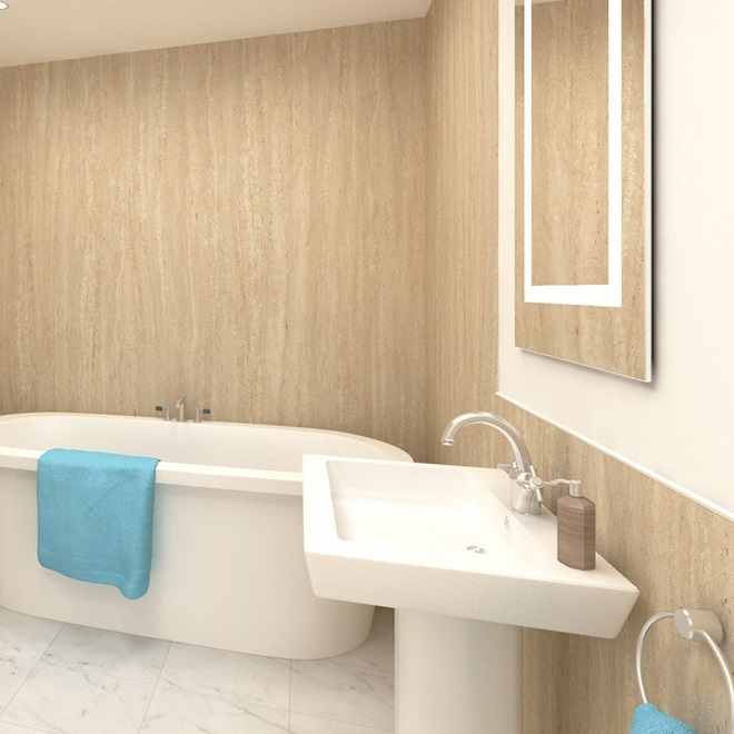 Perform Panel Travertino Bathroom Wall Panels By NU Style