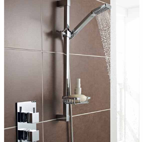 59% OFF Pure Thermostatic Square Shower & Slide Rail Kit - Kartell UK