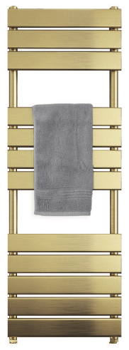 Tailored Queenstown Brushed Brass Designer Radiator 1200 x 450mm - TIS2169