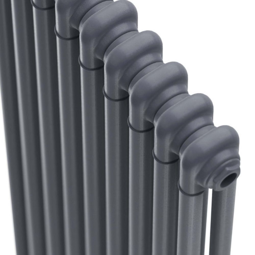 Scudo 2 Column 1800 x 335mm Anthracite Vertical Designer Radiator, COL ...