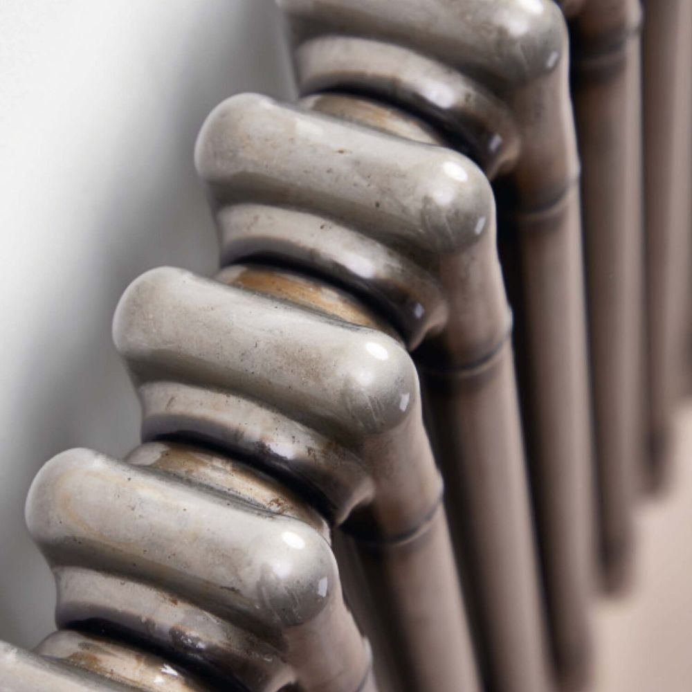 Scudo 3 Column 600 x 1010mm Raw Metal Horizontal Designer Radiator, COL ...