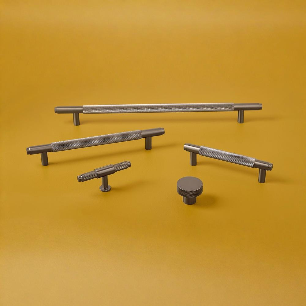 Scudo Knurled 95mm Handle Brushed Gunmetal Finish, Brushed Gunmetal ...