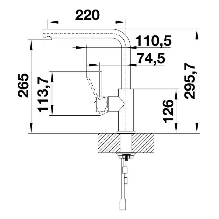 Blanco Lanora - S Kitchen Mixer Tap - 523123