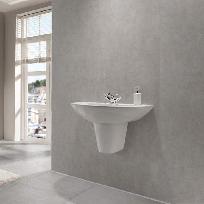 Showerwall Silver Slate Matt Panels, SW71 | Rubberduck Bathrooms