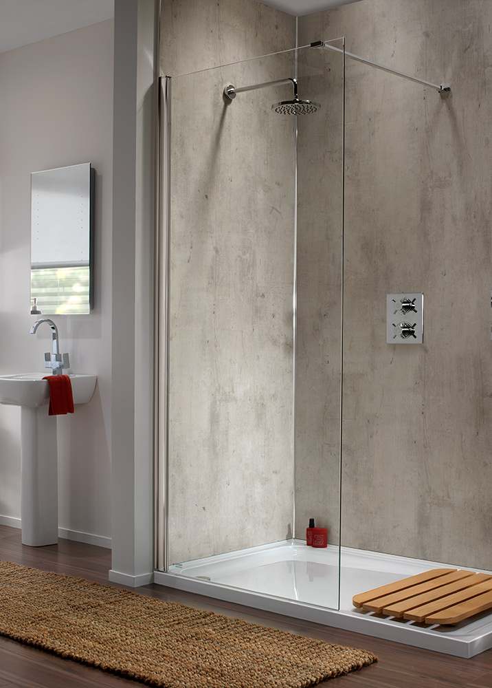 Showerwall Urban Concrete Panels, SW48 | Rubberduck Bathrooms