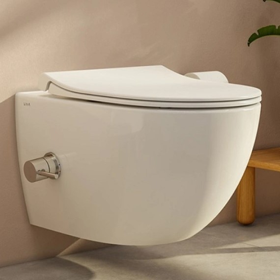 VitrA Aquare Sento Wall Hung Bidet Toilet With Integrated Valve