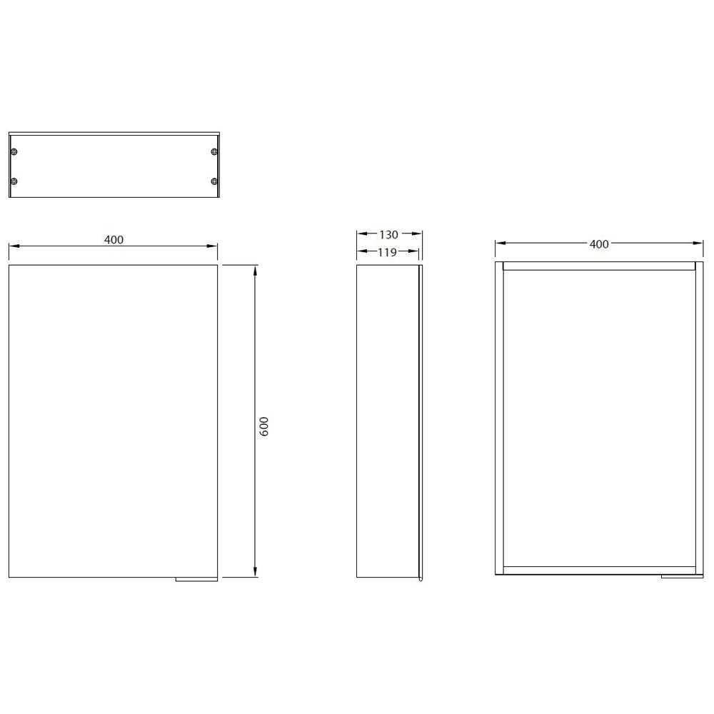 hib Eris 40 Bathroom Mirror Cabinet - 45000