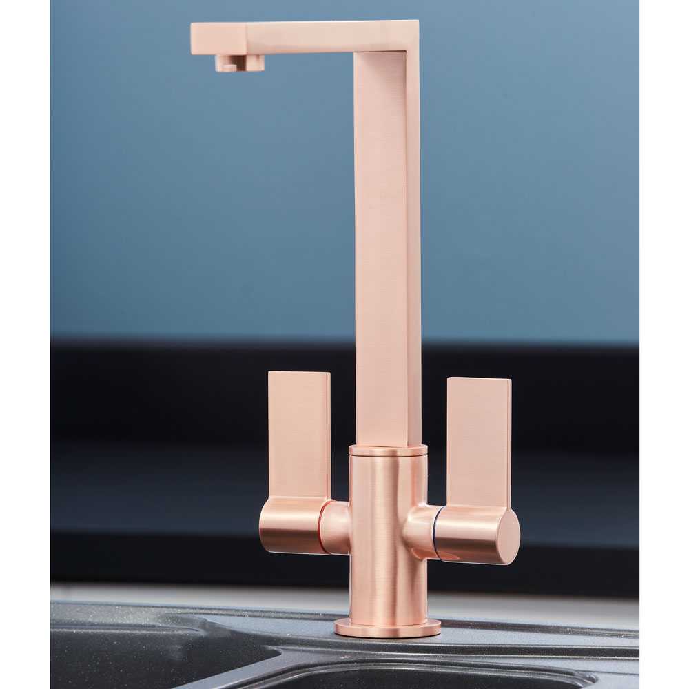 Ayton Mono Block Mixer Kitchen Sink Tap - Copper