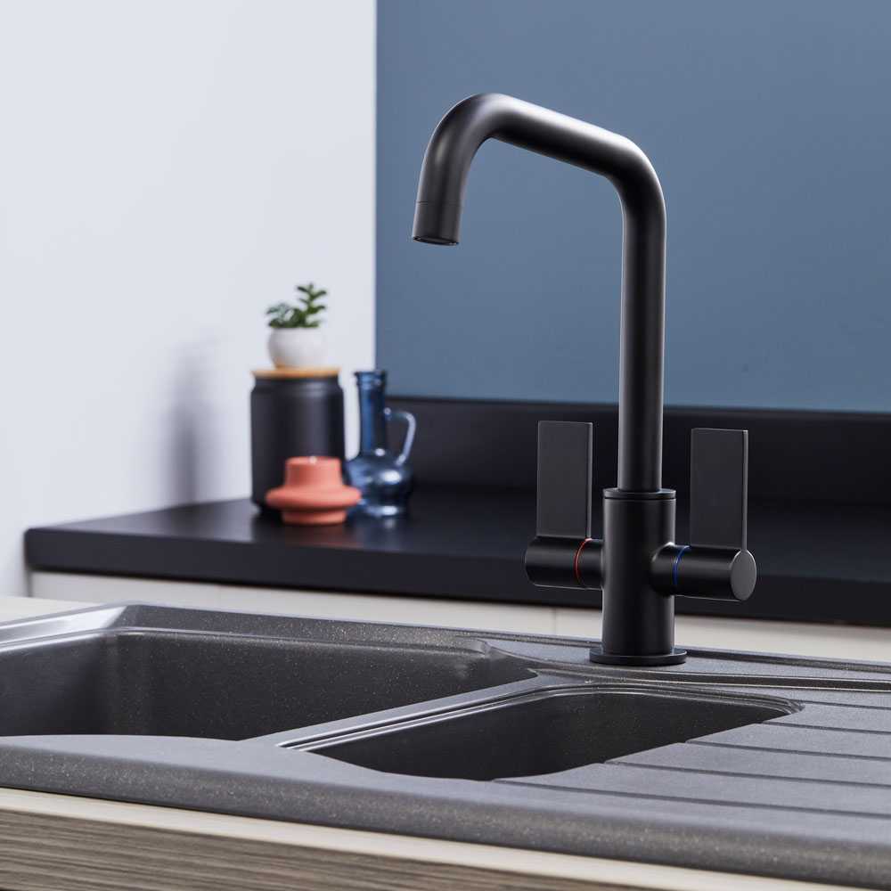 Malton Monobloc Mixer Kitchen Tap - Matt Black
