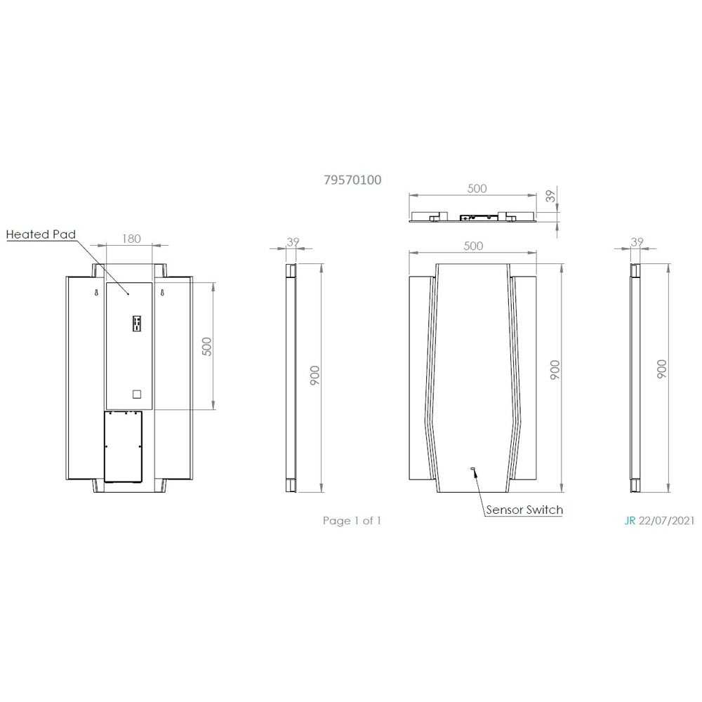 hib Maxim LED Bathroom Mirror 900 x 500mm