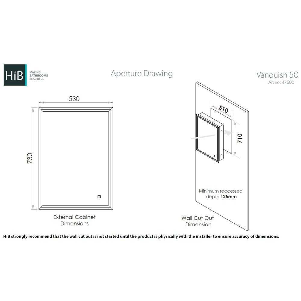 hib Vanquish 50 LED Recessed Cabinet - 47600