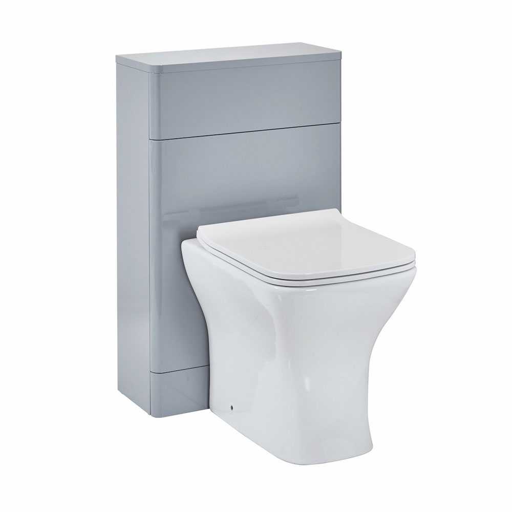 Rossini Back to Wall Unit in Pebble Grey - Scudo