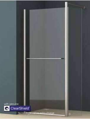 Abacus E Series Walk In Shower Screen With Hinged Return 700mm