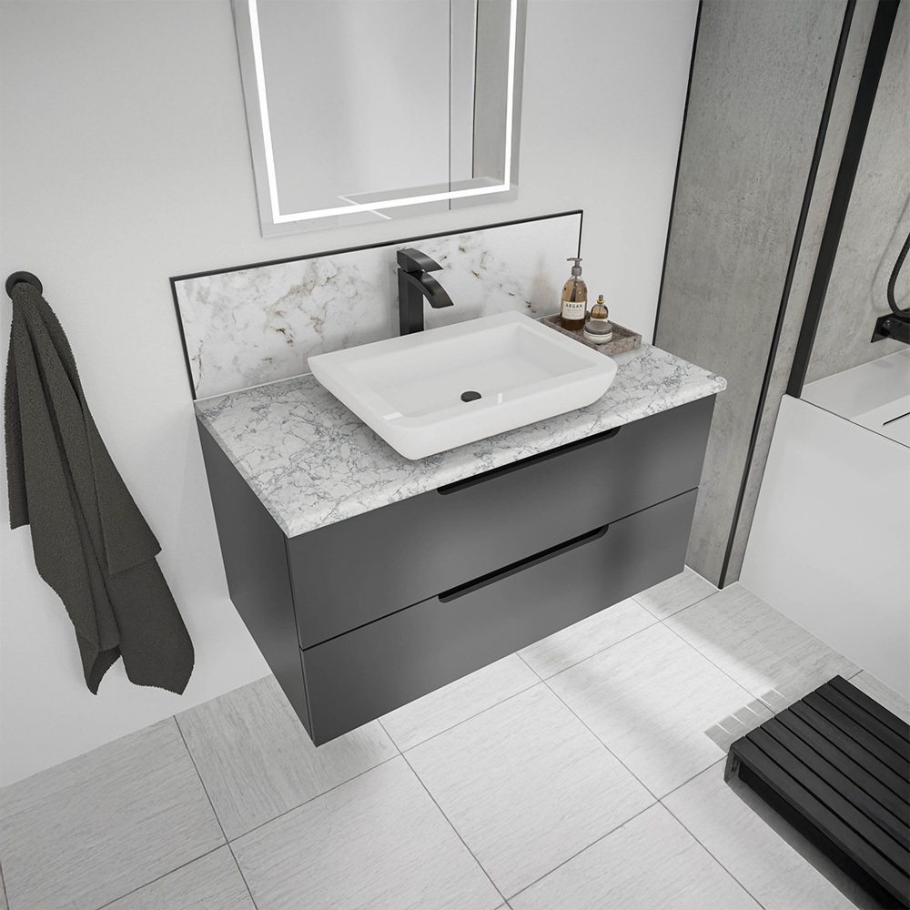 Wetwall Mermaid White Marble Worktop