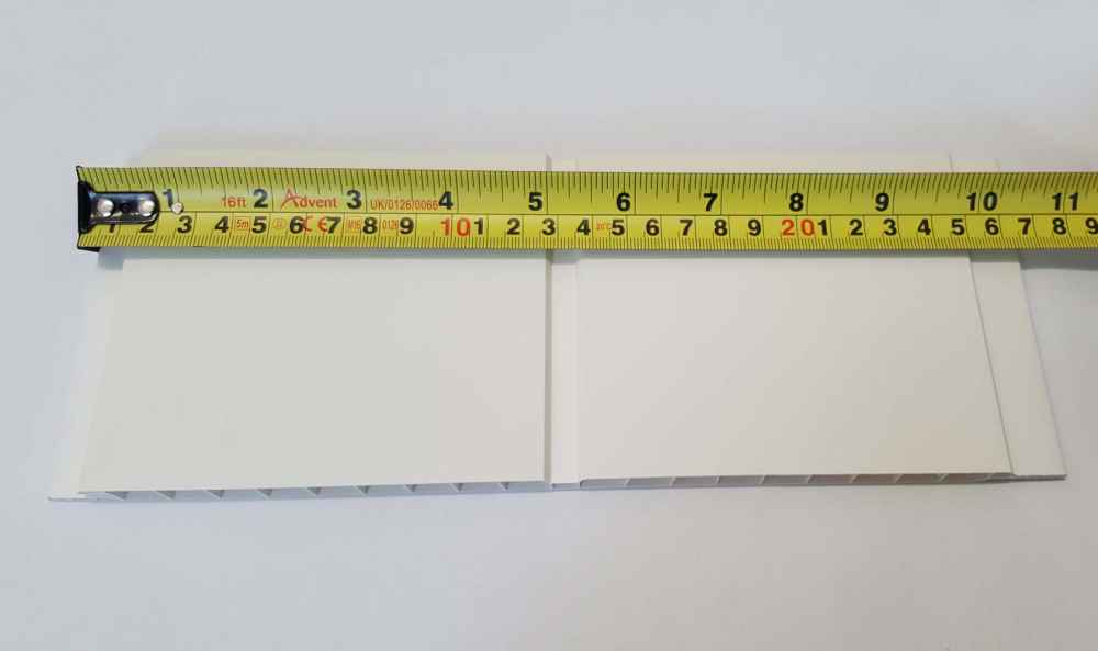 4 Metre Long Ceiling Panels, White Gloss Planked, PVC Cladding 4m (4 pk)